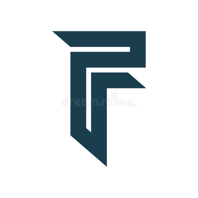 Modern Geometric Letter F Vector Logo Design Stock Vector ...