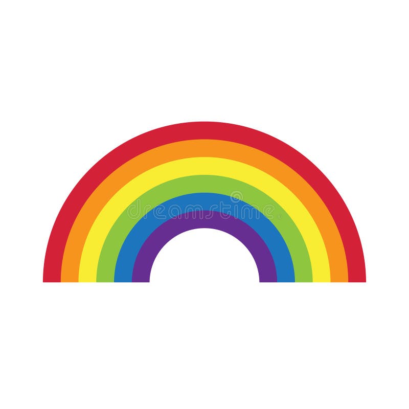 Rainbow Trendy Vector Icon Design Template. Rainbow Icon Stock Vector ...