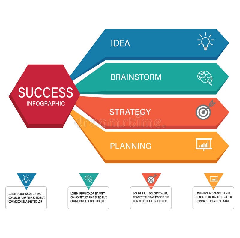Successful Business Concept Infographic Template. Stock Illustration ...