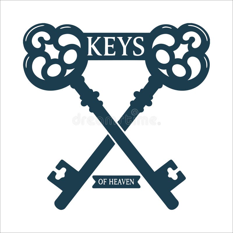 Keys of Heaven Two Crossed Keys One Ornate One Simple Stock Vector ...