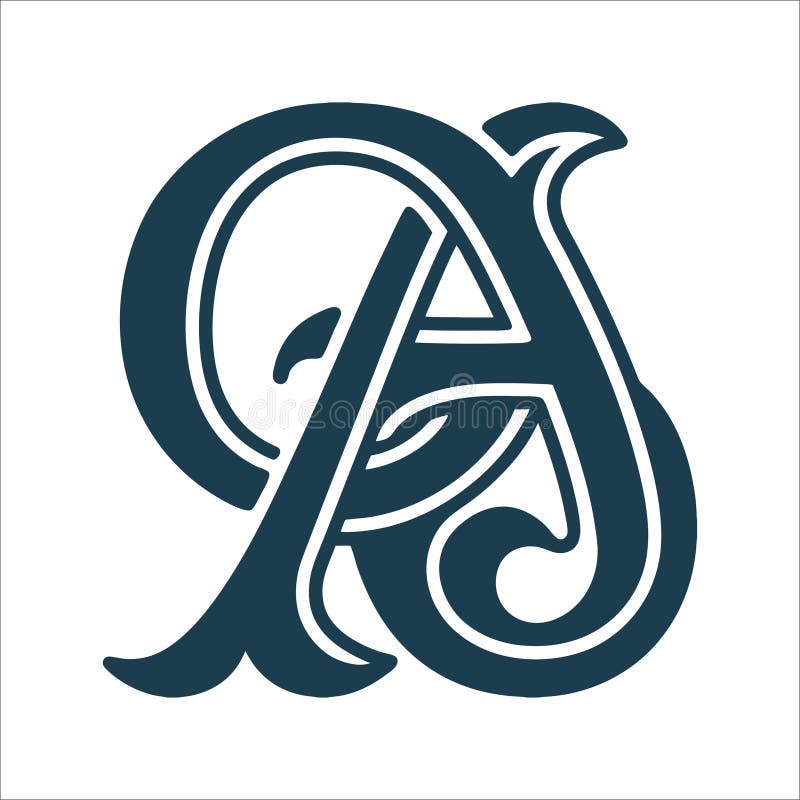 Alpha and Omega Stylized a and ? Intertwined Stock Illustration ...