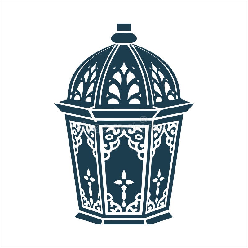 Lantern Fanoos Ramadan Lantern with Engraved Islamic Patterns Stock ...