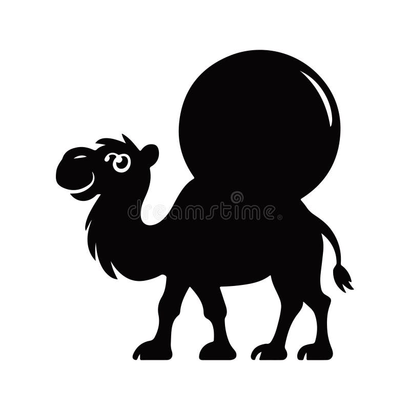 Camel Silhouette Logo Design Illustration Stock Vector - Illustration ...