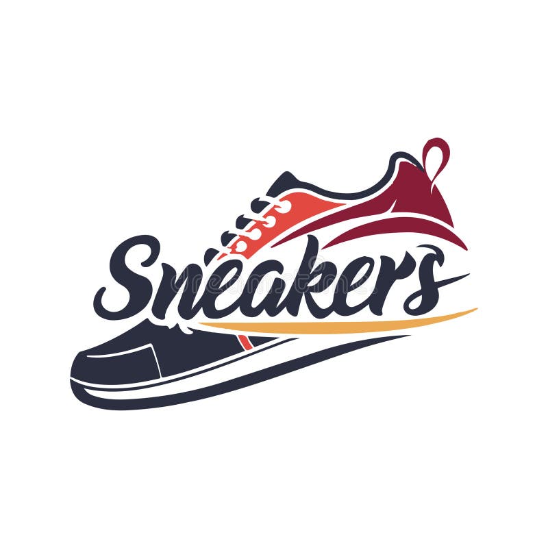 Sneakers Logo Design Vector Illustration. Stock Vector - Illustration ...