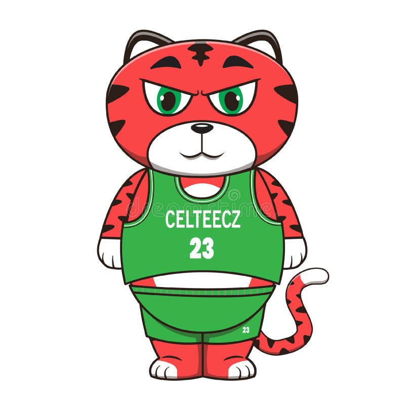 Tiger sport cartoon stock vector. Illustration of adorable - 377329055