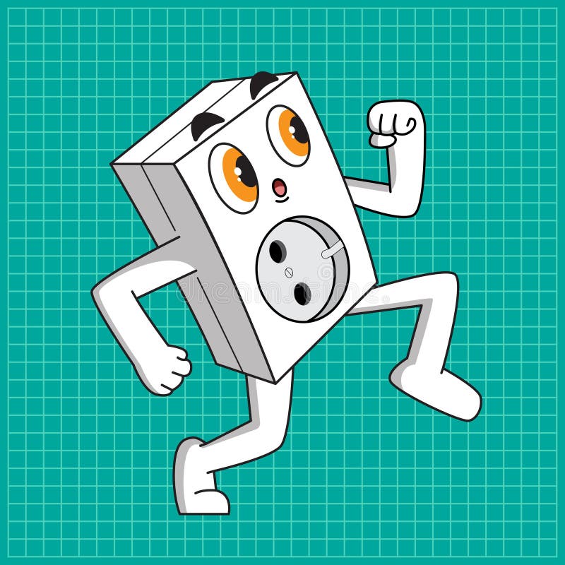 PrintCute Cartoon Character of a Power Plug Stock Illustration ...