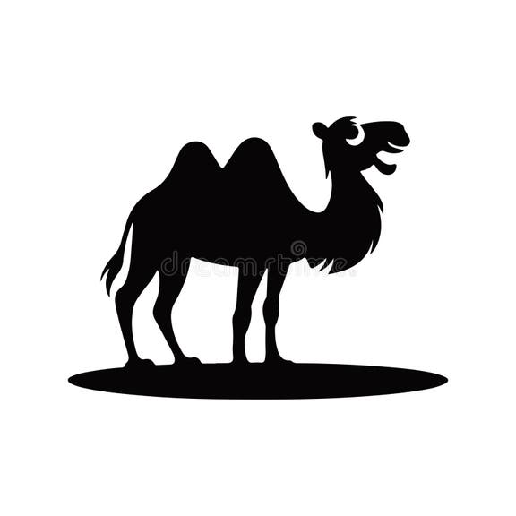 Arabian Desert Camel Silhouette Art Stock Vector - Illustration of ...