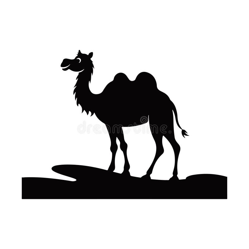 Camel Profile Silhouette Vector Design Stock Vector - Illustration of ...