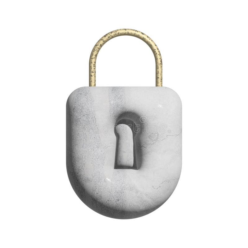 Padlock with a Unique Design Resembling a Fingerprint. the Body is Made ...