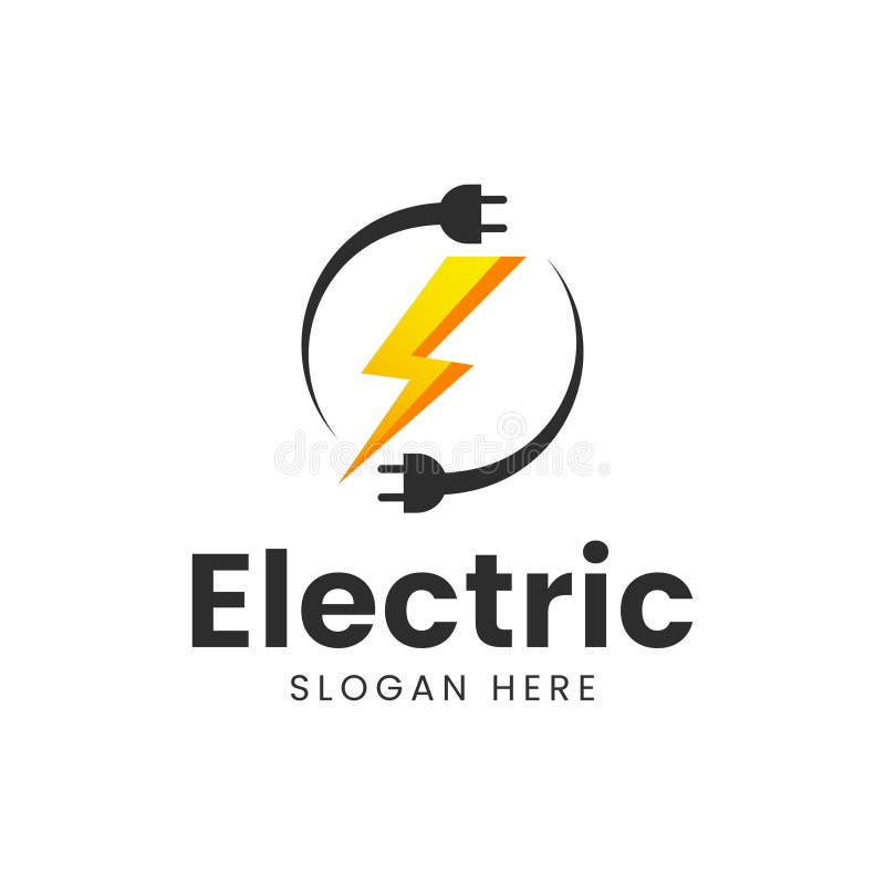 Electricity Logo Design. Electric Plug Logo Design. Lightning Bolt Icon ...
