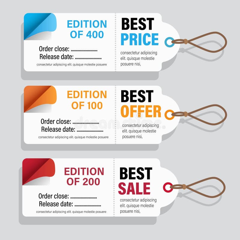 Sale Banners Price Tag Paper Card Template Collection Stock ...