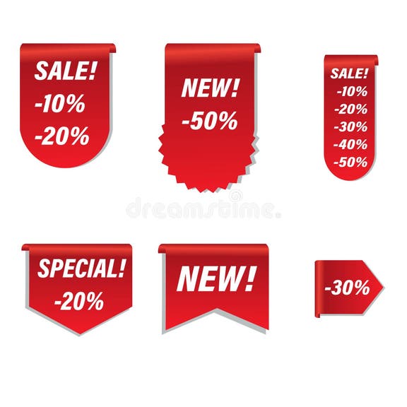 Set of Sale Icons, Labels, Stickers. Vector Art Stock Vector ...