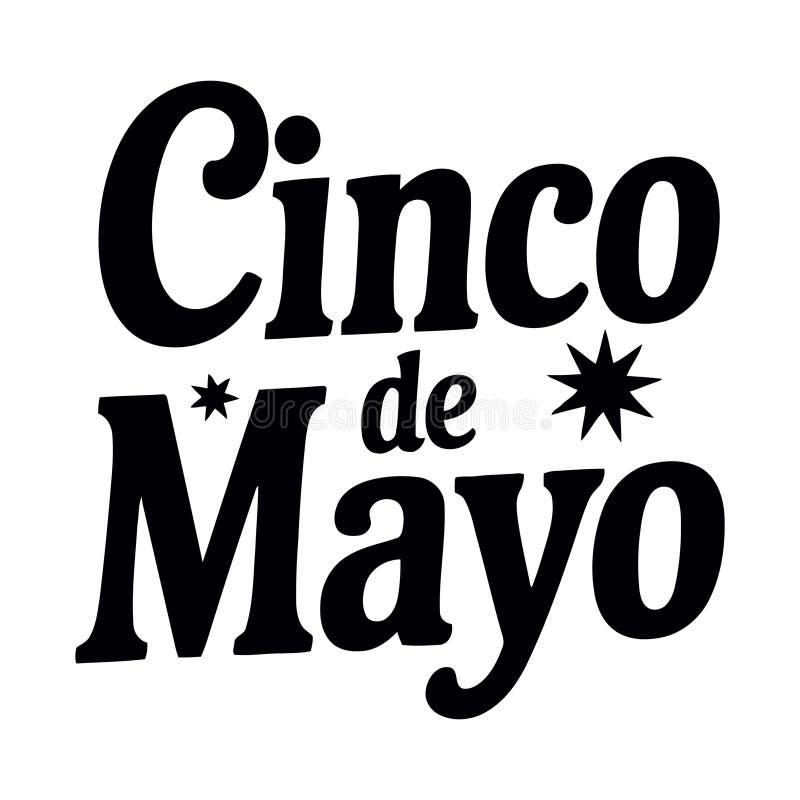 Cinco De Mayo Lettering Design Stock Illustration - Illustration of ...