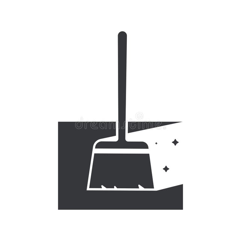 Isolated Pictogram Icon of Broom Symbolizing Janitorial Duties, Clean ...