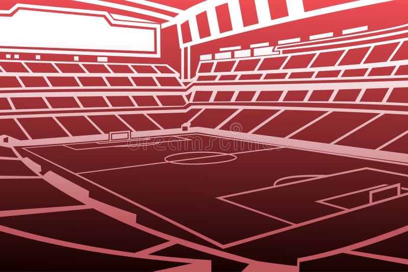 Soccer Football Stadium Outline Shape Colorful Gradient Silhouette ...