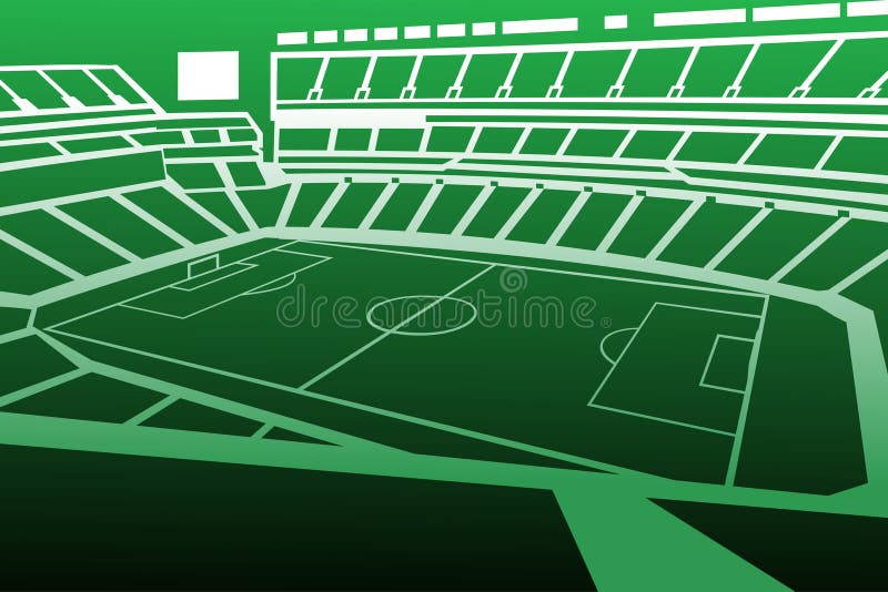 Soccer Football Stadium Outline Shape Colorful Gradient Silhouette Vector for Background Stock ...