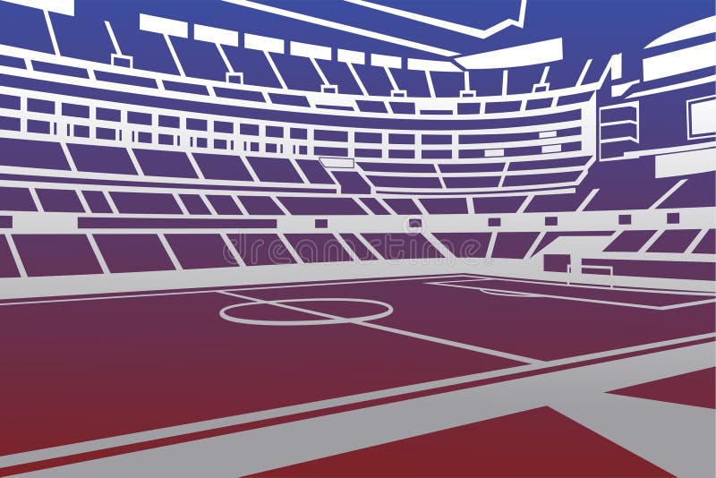 Soccer Football Stadium Outline Shape Colorful Gradient Silhouette Vector for Background Stock ...