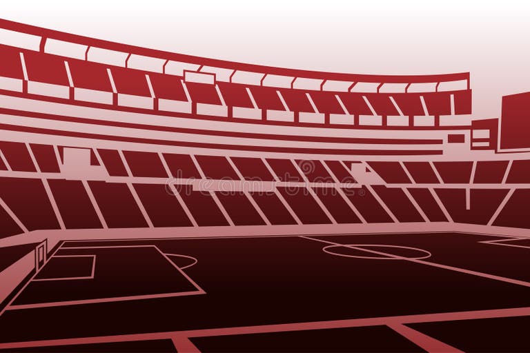 Soccer Football Stadium Outline Shape Colorful Gradient Silhouette ...
