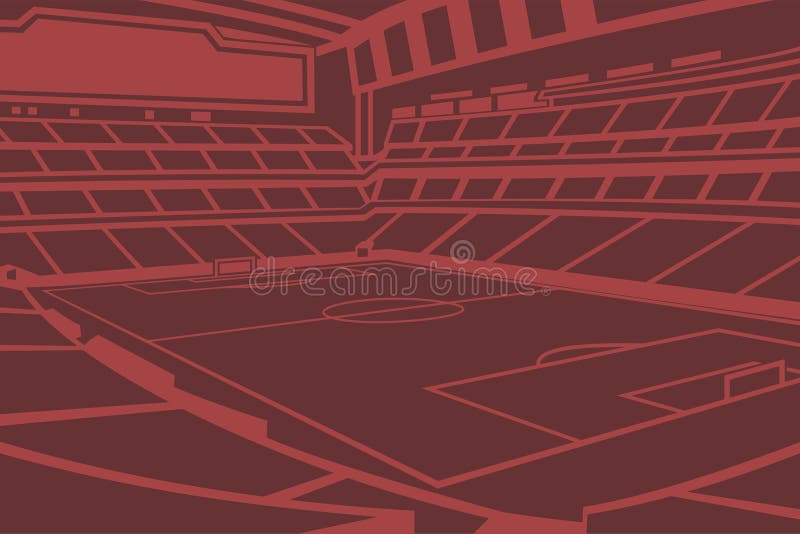 Soccer Football Stadium Outline Shape Silhouette Vector for Background ...