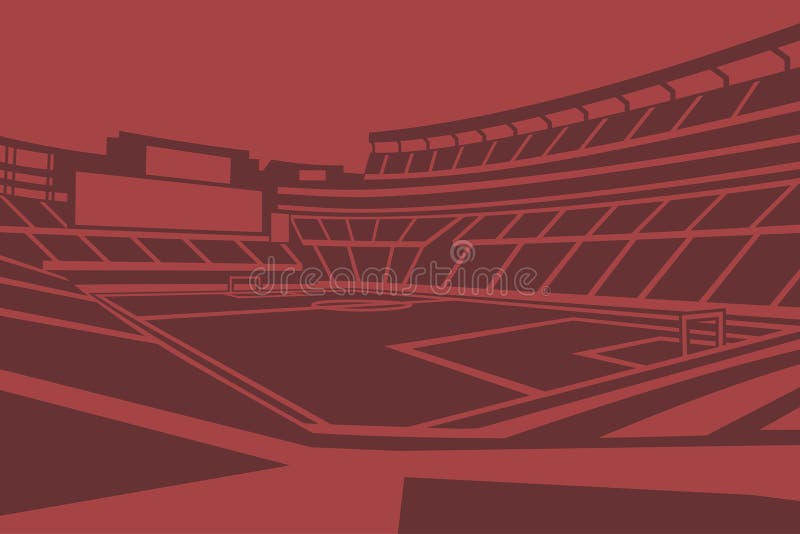 Soccer Football Stadium Outline Shape Silhouette Vector for Background ...