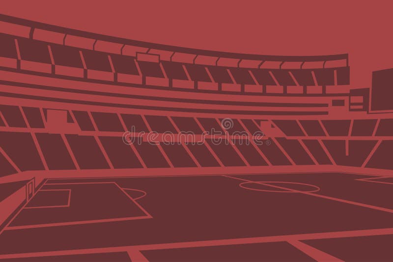 Soccer Football Stadium Outline Shape Silhouette Vector for Background ...