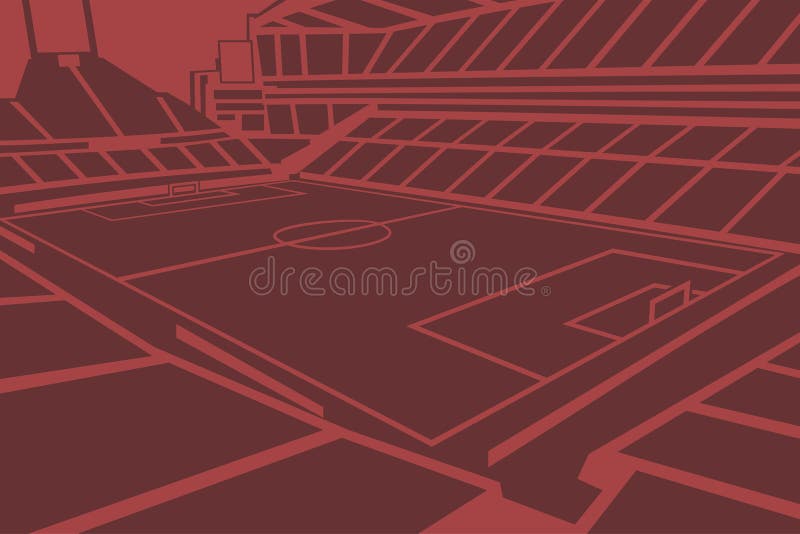 Soccer Football Stadium Outline Shape Silhouette Vector for Background ...