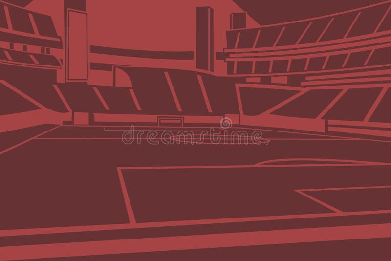 Soccer Football Stadium Outline Shape Silhouette Vector for Background ...