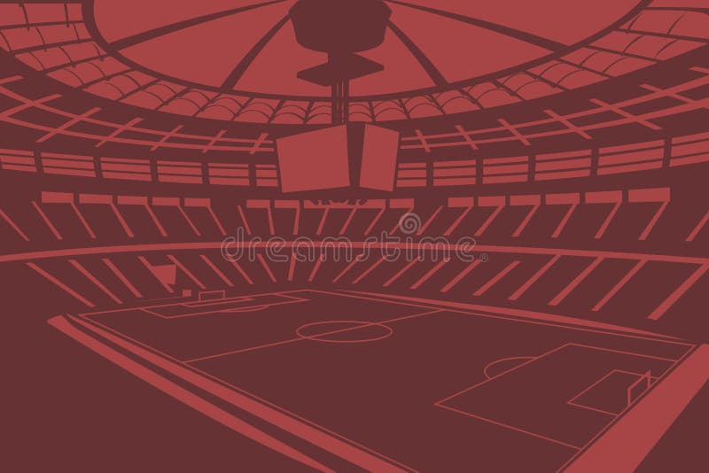 Soccer Football Stadium Outline Shape Silhouette Vector for Background ...