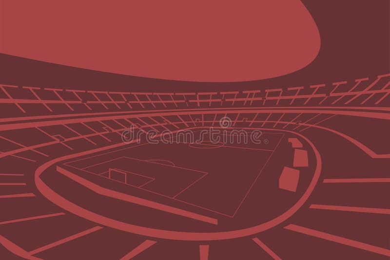Soccer Football Stadium Outline Shape Silhouette Vector for Background ...