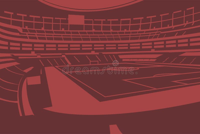 Soccer Football Stadium Outline Shape Silhouette Vector for Background ...