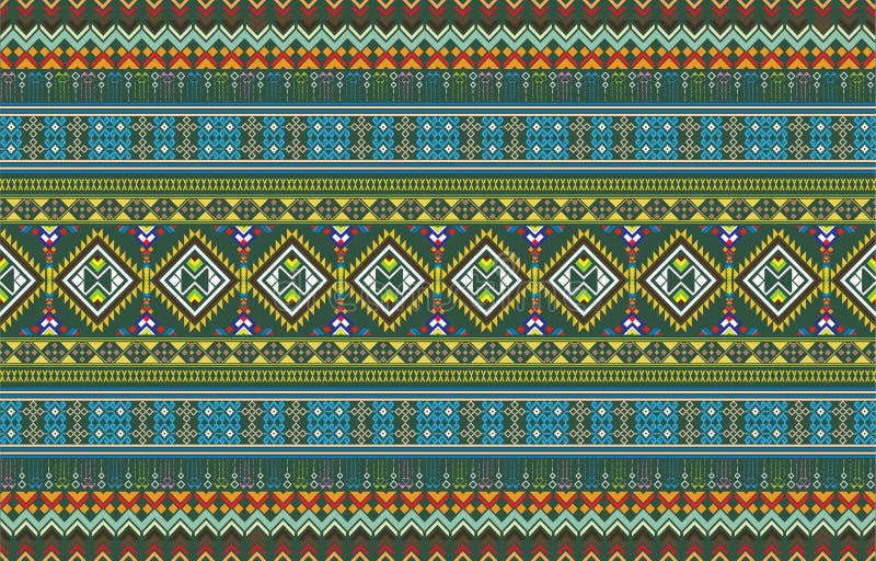 Tribal Ethnic Themes Geometric Seamless Background with a Peruvian ...