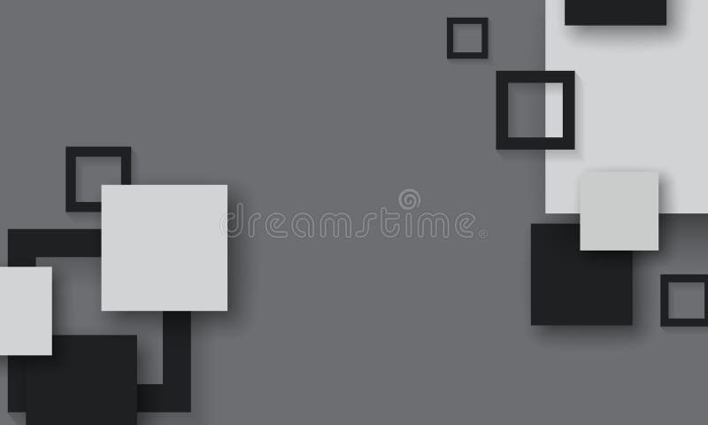 Abstract Copy Space Geometric Retro Style.. Squares Blank on Grey ...