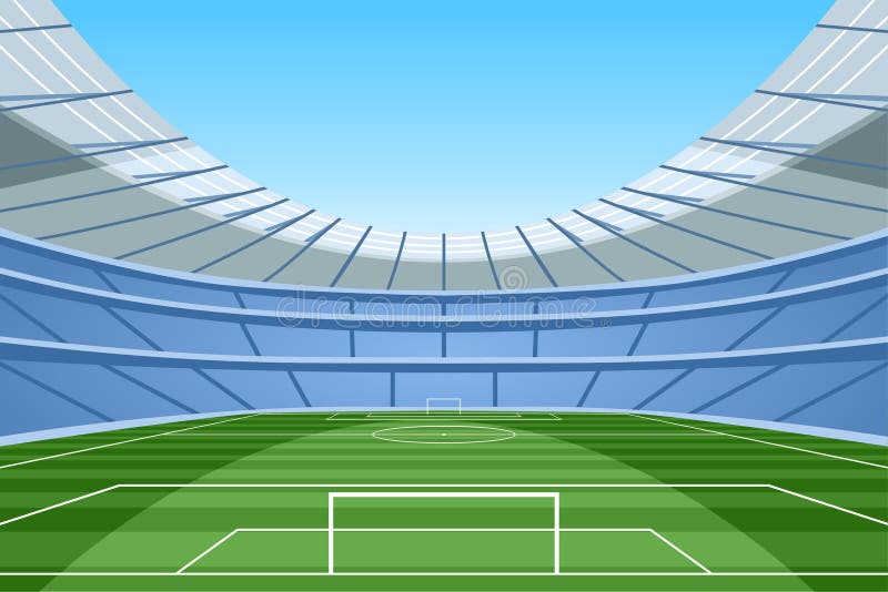 Soccer Football Stadium Colored Vector for Background Stock ...