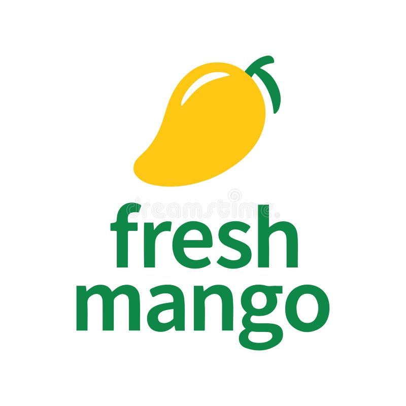 Unique Mango Logo Design. stock illustration. Illustration of poster ...