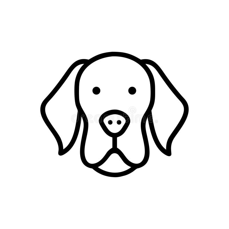 Dog Face Icons Vector Symbol Isolated on White Background Stock ...