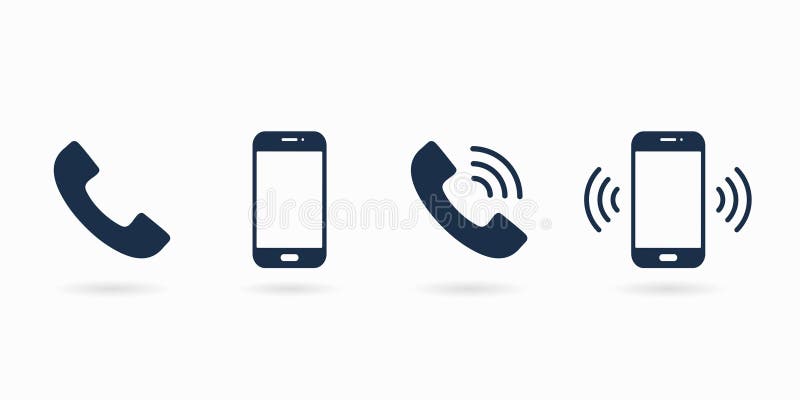 Phone Icon Set Simple Design. Smartphone and Phone Icon. Phone Sign ...