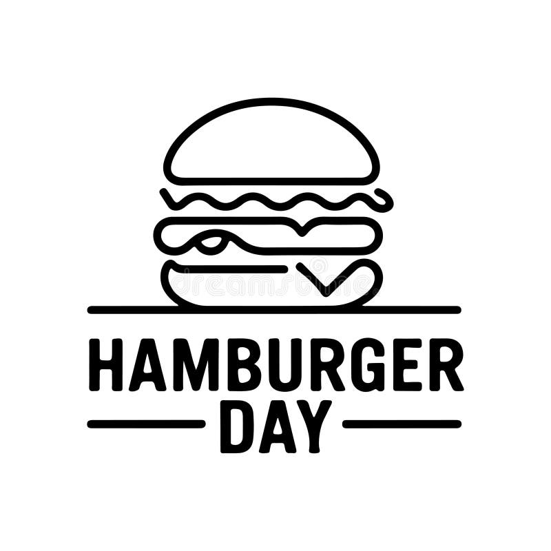 Hamburger Day Celebration Vector Illustration, Vector Arts Stock Vector ...