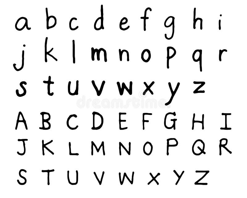 Alphabet Hand Drawn stock vector. Illustration of text - 378762140