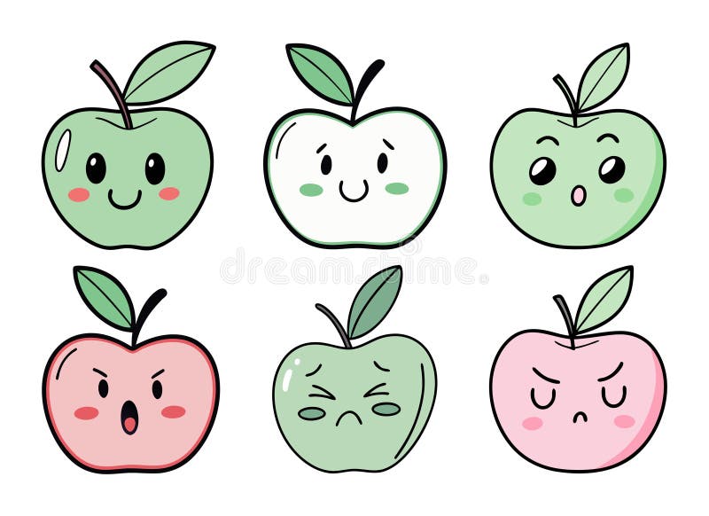 Illustrated Green Apple Designs Stock Illustrations – 19 Illustrated ...