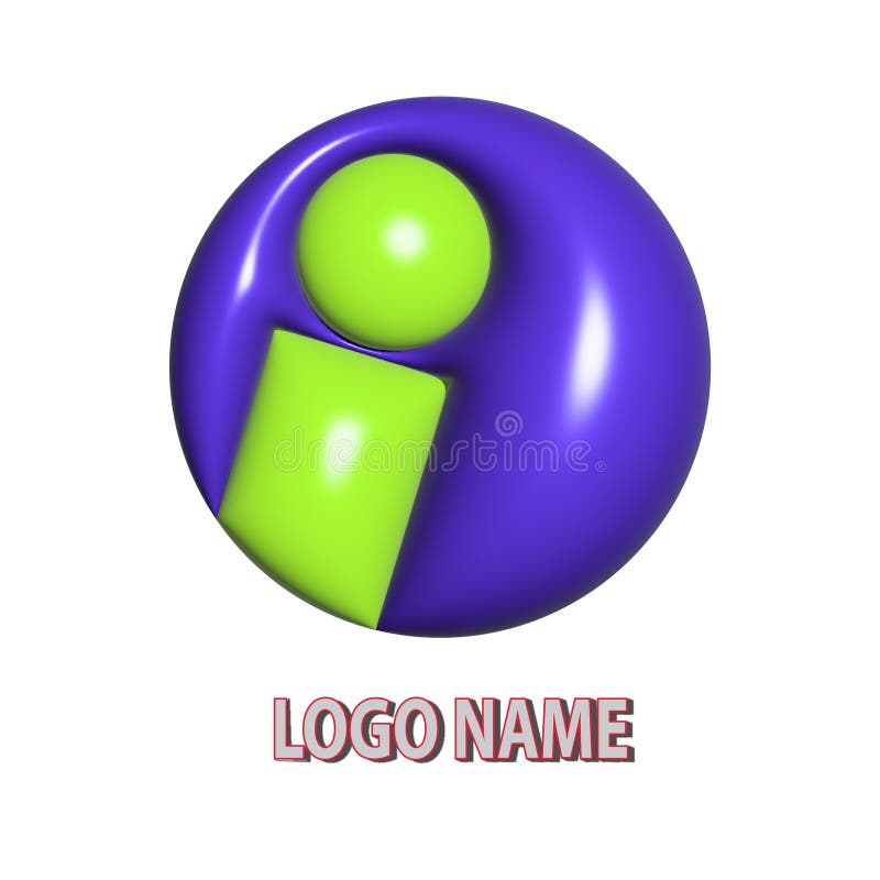 A Spherical Logo Design Featuring a 3D Effect Stock Vector ...