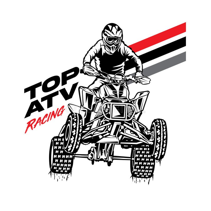 ATV Racing Sport Vector Illustration Design Stock Vector - Illustration ...