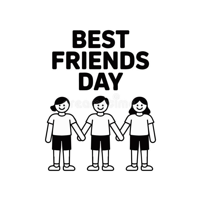 Best Friends Day, Celebrating Friendship and Strong Bonds Stock Vector ...