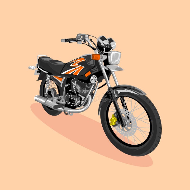 Classic Men S Sport Motorcycle Motorbike Colorful Detailed Vector Stock ...