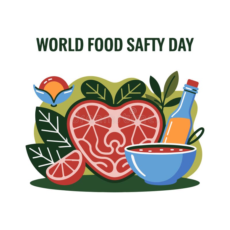 World Food Safety Day - Food Protection, Health & Wellness Stock Vector ...