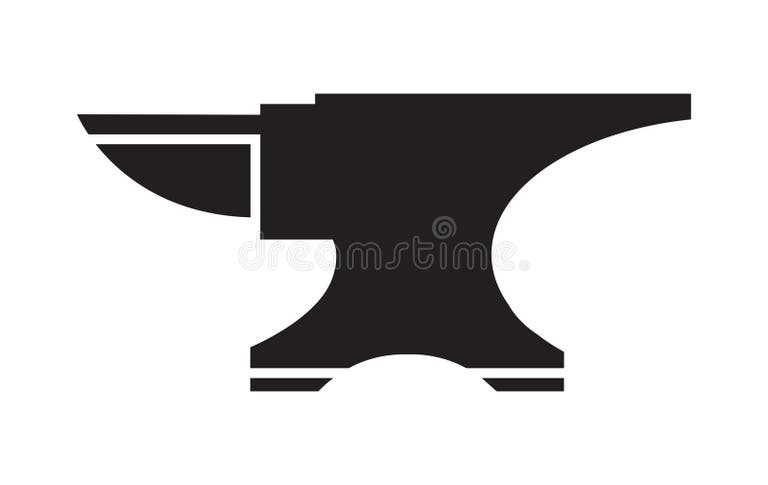 Anvil Silhouette Icon – Industrial Metalworking Vector Stock Vector ...