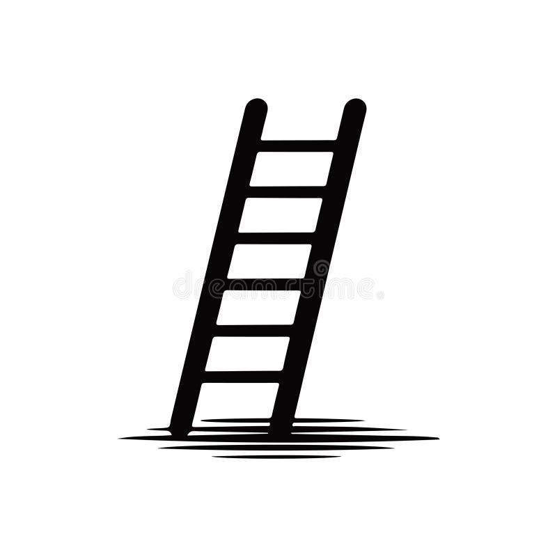 Simple Ladder Silhouette Clipart Stock Illustration - Illustration of ...