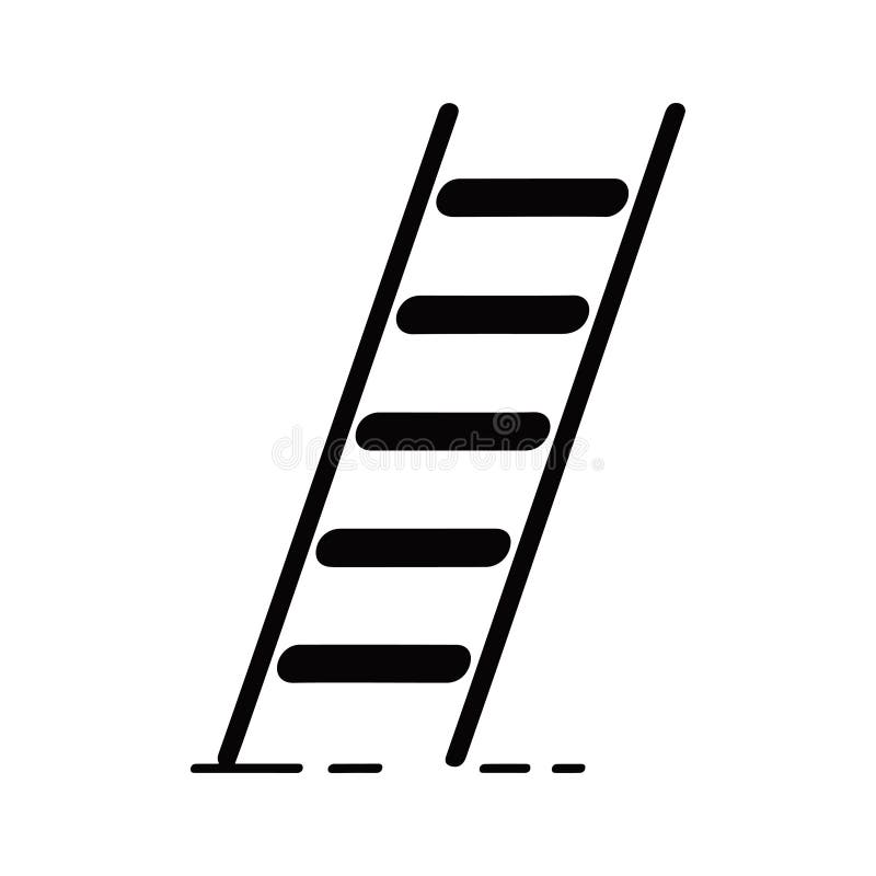 Bold Ladder Outline Illustration Stock Illustration - Illustration of ...