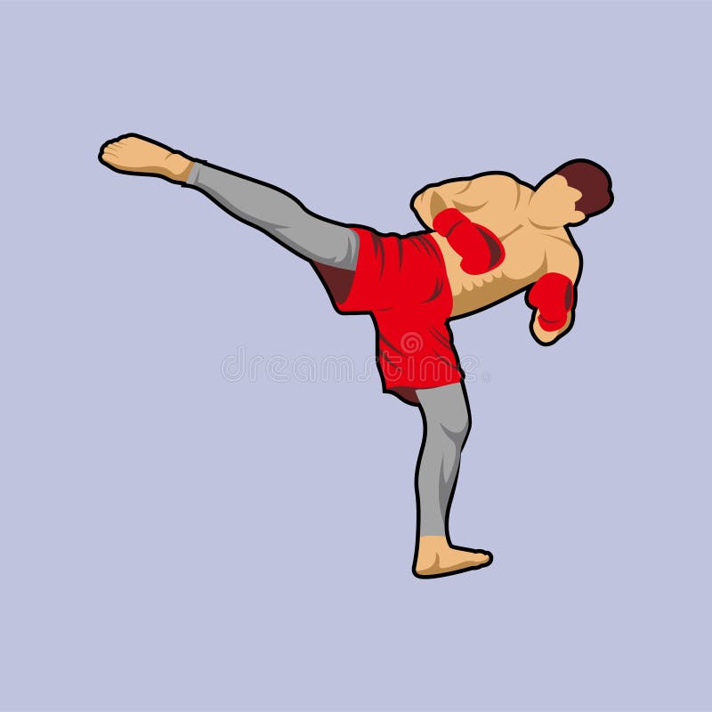 Fighter Posing Dynamically Colored Vector Stock Illustrations – 8 ...