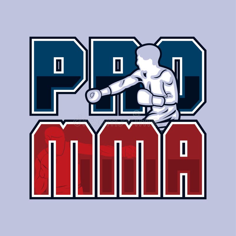 MMA Mixed Martial Arts Fighter Champion Logo Badge Vector Stock ...