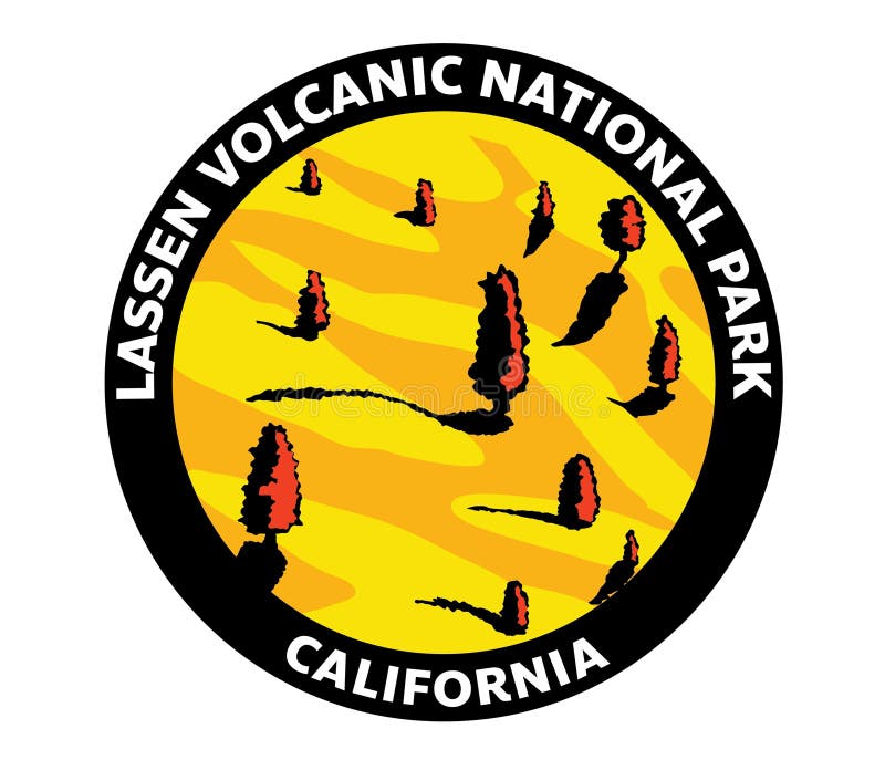 Lassen Volcanic National Park California Vector Logo Stock Vector ...